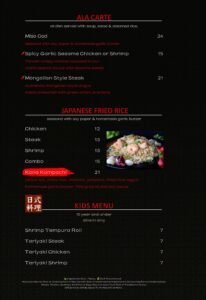 Menu – Akiko Sushi & Bar