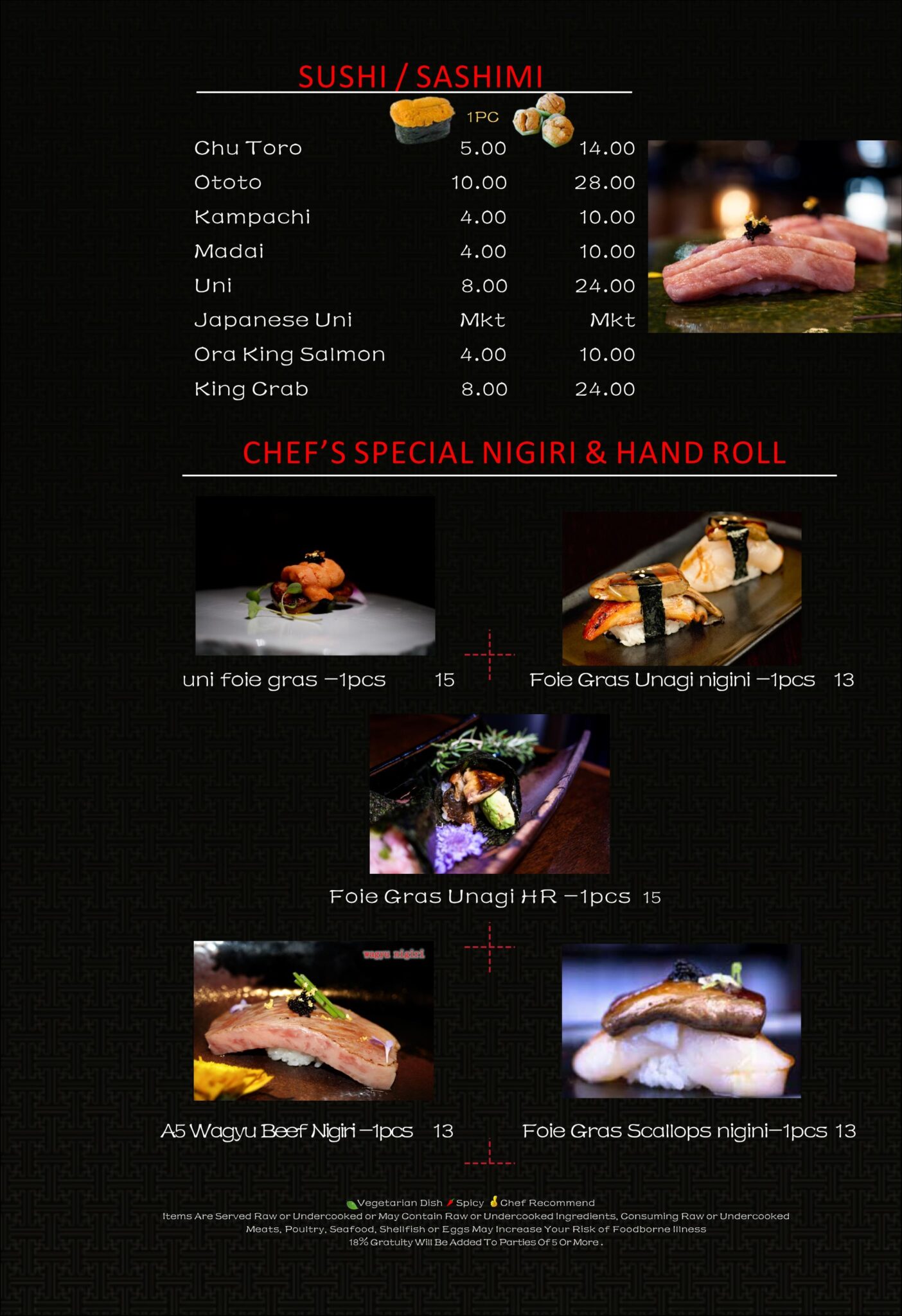 Menu – Akiko Sushi & Bar