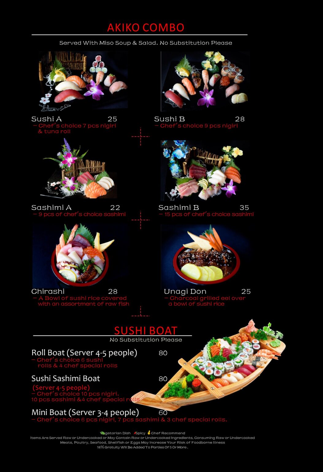 Menu – Akiko Sushi & Bar